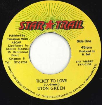 ・アーティスト Utan Green ・タイトル Ticket To Love ・レーベル・型番 Star Trail STA0132 ・フォーマット 7インチレコード ・コンディション(盤) 良い (VG+) ・コンディション(ジャケット...