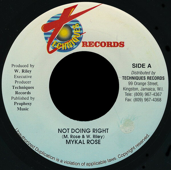 ・アーティスト Michael Rose ・タイトル Not Doing Right ・レーベル・型番 Techniques NONE ・フォーマット 7インチレコード ・コンディション(盤) ほぼ新品 (M-) ・コンディション(ジャケッ...