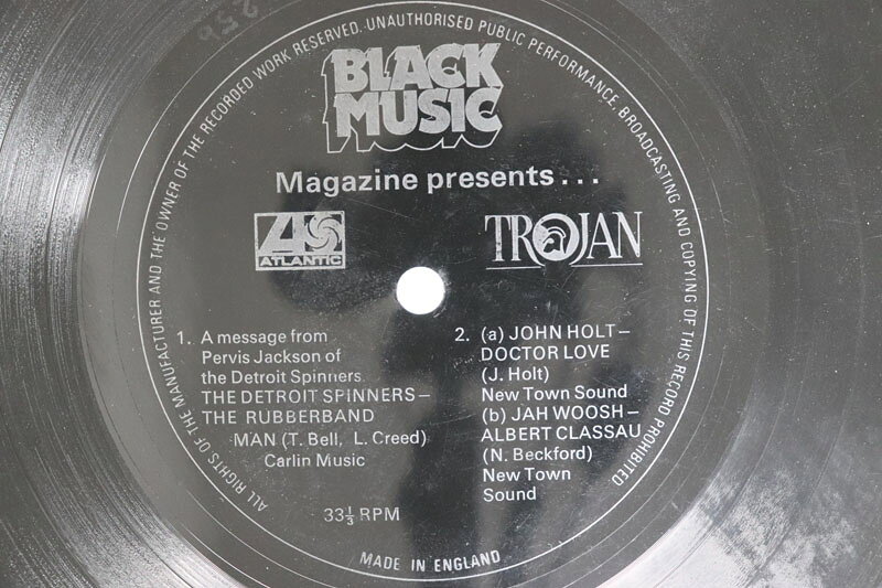 ・アーティスト Detroit Spinners, John Holt, Jah Woosh ・タイトル Black Music Presents ... ・レーベル・型番 ATLANTIC / TROJAN RECORDS NONE ・フ...