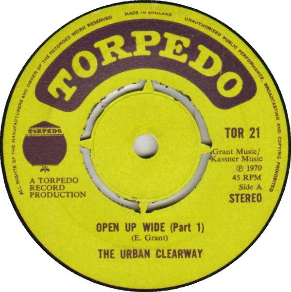 ・アーティスト Urban Clearway ・タイトル Open Up Wide ・レーベル・型番 Torpedo TOR21 ・フォーマット 7インチレコード ・コンディション(盤) 良い (VG+) ・コンディション(ジャケット) ・...