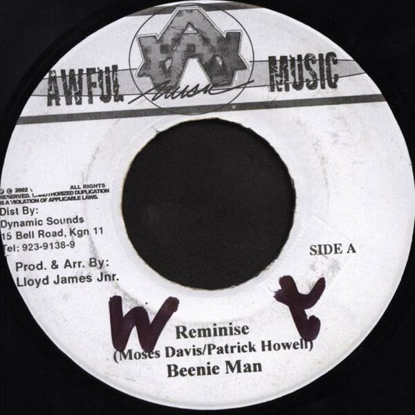 ・アーティスト Beenie Man ・タイトル Reminise ・レーベル・型番 Awful Music NONE ・フォーマット 7インチレコード ・コンディション(盤) 非常に良い(EX) ・コンディション(ジャケット) ・コンディ...