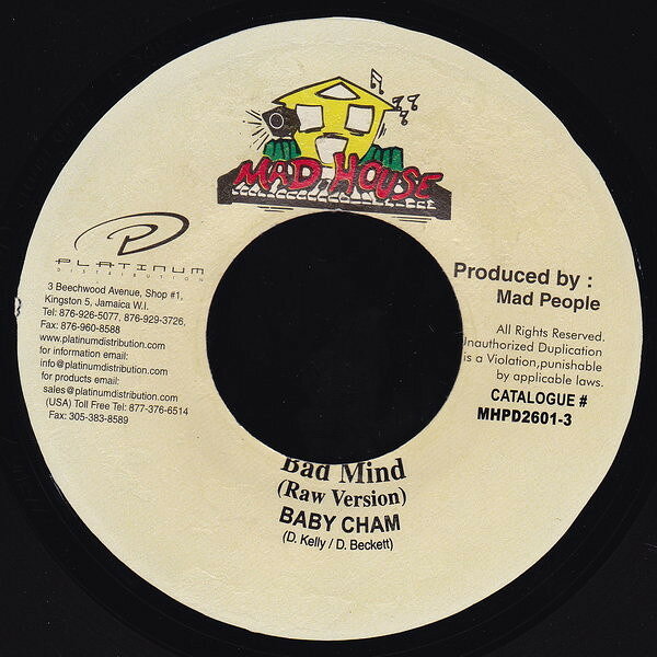 ・アーティスト Baby Cham ・タイトル Bad Mind ・レーベル・型番 Mad House MHPD26013 ・フォーマット 7インチレコード ・コンディション(盤) 良い (VG+) ・コンディション(ジャケット) ・コンデ...