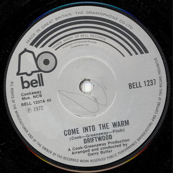 ・アーティスト Driftwood ・タイトル Come Into The Warm ・レーベル・型番 Bell Records BELL1237 ・フォーマット 7インチレコード ・コンディション(盤) 良い (VG+) ・コンディション...