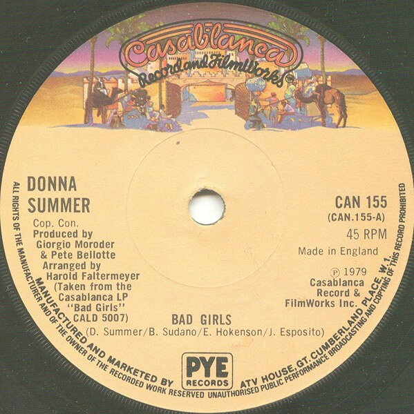 ・アーティスト Donna Summer ・タイトル Bad Girls ・レーベル・型番 Casablanca CAN155 ・フォーマット 7インチレコード ・コンディション(盤) 良い (VG+) ・コンディション(ジャケット) プレ...