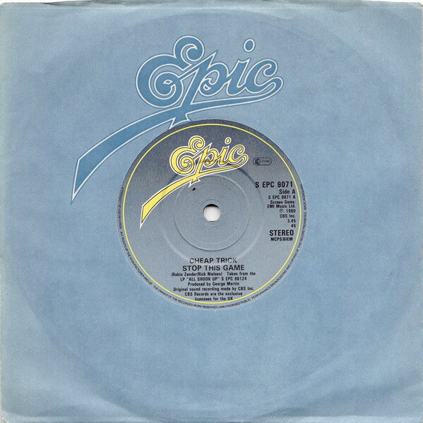 ・アーティスト Cheap Trick ・タイトル Stop This Game ・レーベル・型番 Epic SEPC9071 ・フォーマット 7インチレコード ・コンディション(盤) 良い (VG+) ・コンディション(ジャケット) プレ...