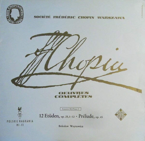 ・アーティスト Fr?d?ric Chopin ・タイトル 12 Etuden Op. 25 - Prelude, Op. 45 ・レーベル・型番 Telefunken SLT43037 ・フォーマット LPレコード ・コンディション(盤)...