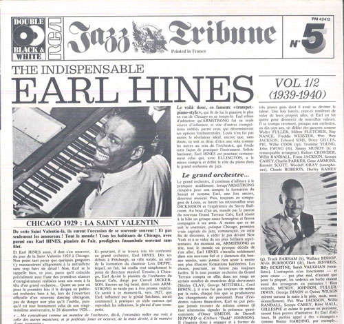・アーティスト Earl Hines ・タイトル Indispensable Earl Hines Vol 1/2 (1939-1940) ・レーベル・型番 RCA PM42412 ・フォーマット LPレコード ・コンディション(盤) 良い...
