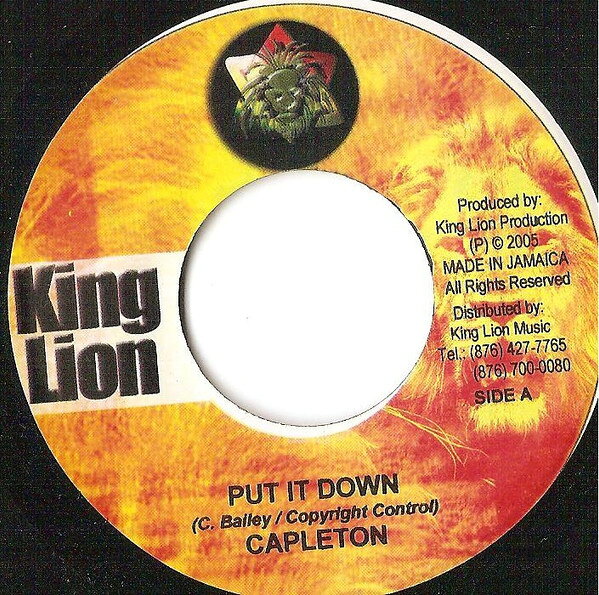 ・アーティスト Capleton ・タイトル Put It Down ・レーベル・型番 King Lion NONE ・フォーマット 7インチレコード ・コンディション(盤) 良い (VG+) ・コンディション(ジャケット) プレインカバー...
