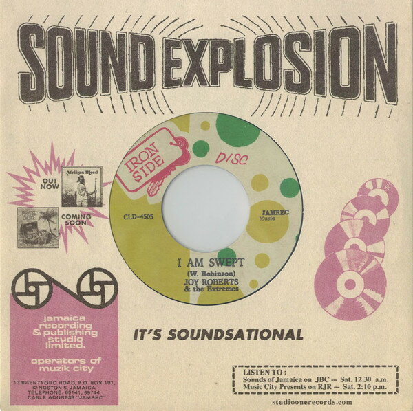 ・アーティスト Joy Roberts & The Extremes / Ernest Ranglin & The New Expression ・タイトル I Am Swept / Sweeping ・レーベル・型番 Iron Side ...