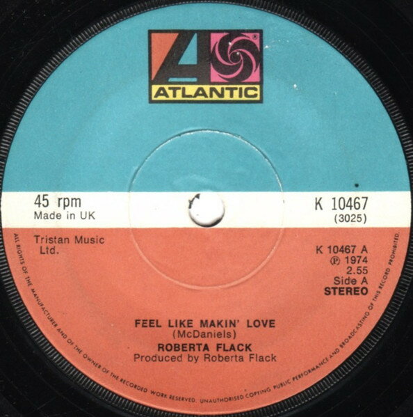 ・アーティスト Roberta Flack ・タイトル Feel Like Makin' Love ・レーベル・型番 Atlantic K10467 ・フォーマット 7インチレコード ・コンディション(盤) 良い (VG+) ・コンディショ...