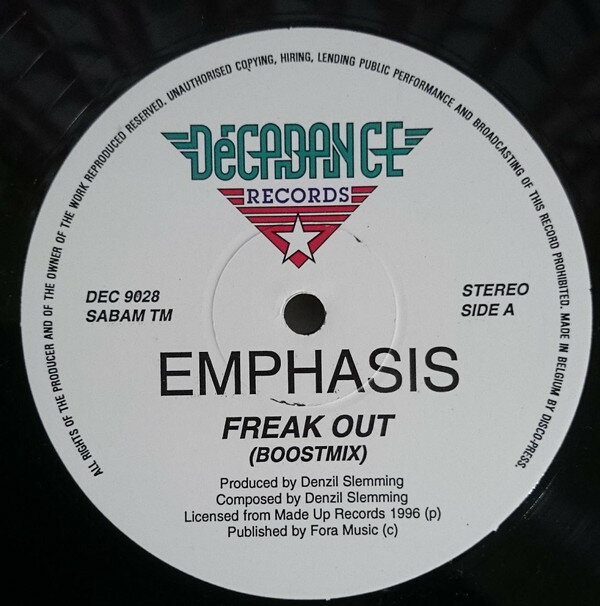 ・アーティスト Emphasis / Kamikaze ・タイトル Freak Out / Sweet Desire ・レーベル・型番 Decadance Records DEC9028 ・フォーマット 12インチレコード ・コンディション...