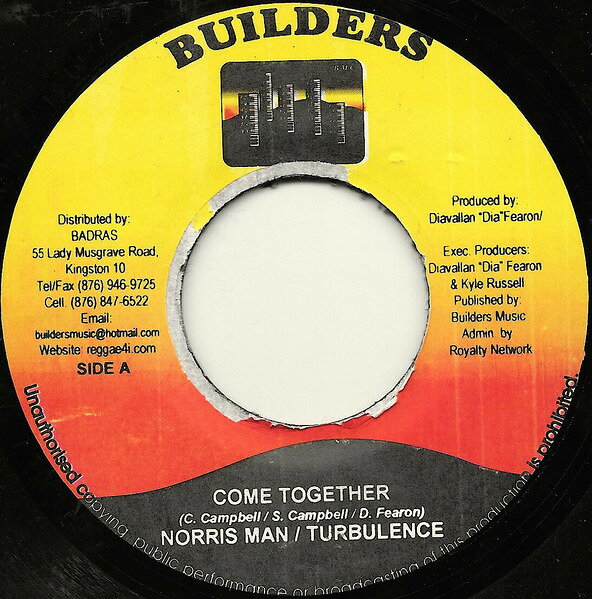 ・アーティスト Norrisman / Turbulence ・タイトル Come Together ・レーベル・型番 Builders NONE ・フォーマット 7インチレコード ・コンディション(盤) 良い (VG+) ・コンディション...