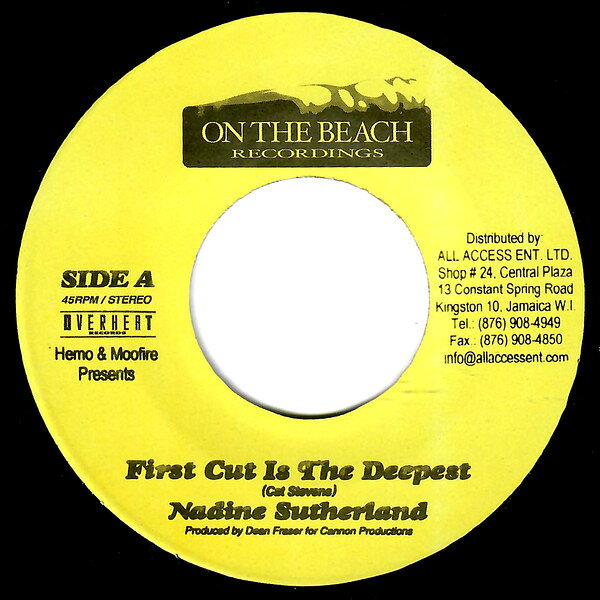 ・アーティスト Nadine Sutherland ・タイトル First Cut Is The Deepest ・レーベル・型番 On The Beach Recordings NONE ・フォーマット 7インチレコード ・コンディション...