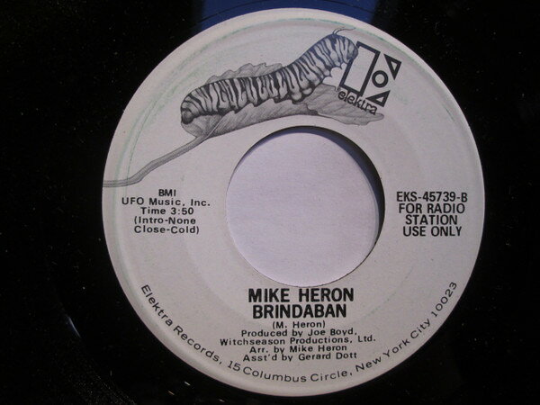 ・アーティスト Mike Heron ・タイトル Call Me Diamond / Brindaband ・レーベル・型番 ELEKTRA EKS45739PROMO ・フォーマット 7インチレコード ・コンディション(盤) 良い (VG...