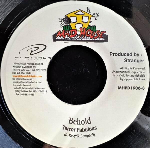 ・アーティスト Terror Fabulous ・タイトル Behold ・レーベル・型番 Mad House, Mad House MHPD19063 ・フォーマット 7インチレコード ・コンディション(盤) 良い (VG+) ・コンディ...