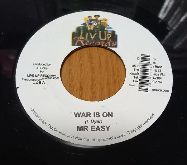 ・アーティスト Mr. Easy / Frisco Kid ・タイトル War Is On / Long Time ・レーベル・型番 Liv Up Records NONE ・フォーマット 7インチレコード ・コンディション(盤) 良い (...