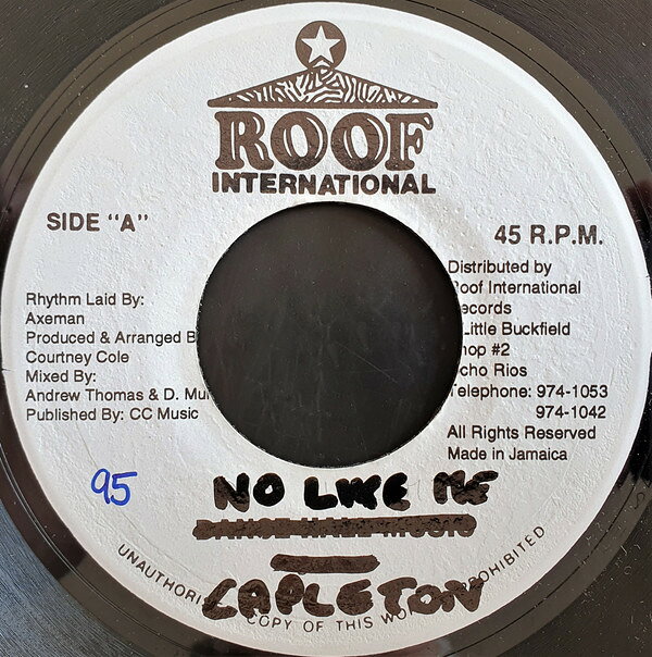 ・アーティスト Capleton ・タイトル Mi Nuh Like Dem ・レーベル・型番 Roof International NONE ・フォーマット 7インチレコード ・コンディション(盤) 良い (VG+) ・コンディション(ジ...