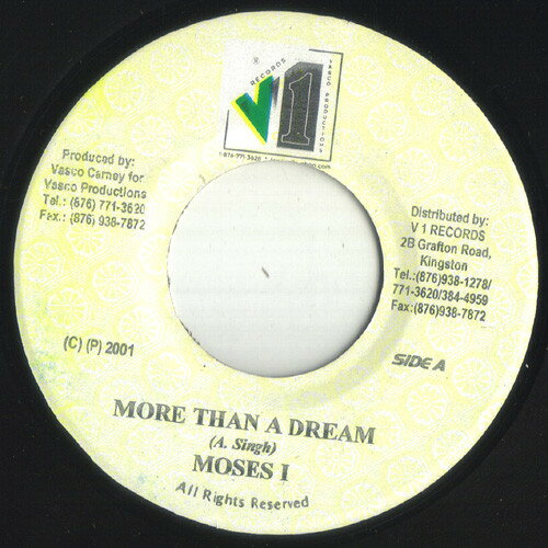 ・アーティスト Moses I ・タイトル More Than A Dream ・レーベル・型番 V1 Records NONE ・フォーマット 7インチレコード ・コンディション(盤) 良い (VG+) ・コンディション(ジャケット) ・...