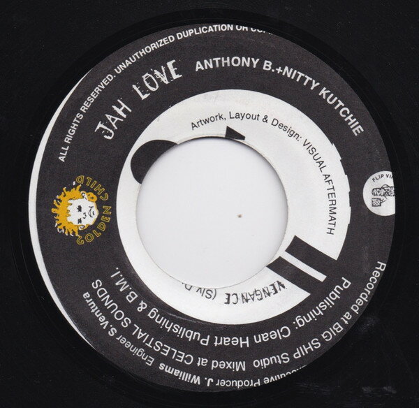 ・アーティスト Anthony B + Nitty Kutchie / Mr. Vegas ・タイトル Jah Love / Old Ramacano ・レーベル・型番 Golden Child NONE ・フォーマット 7インチレコード ...