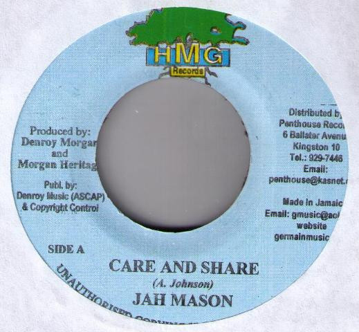 ・アーティスト Jah Mason / Chrisinti ・タイトル Care And Share / New Jerusalem ・レーベル・型番 HMG Records NONE ・フォーマット 7インチレコード ・コンディション(盤...