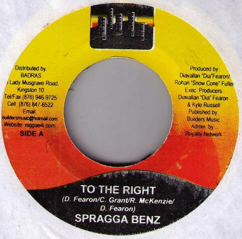 ・アーティスト Spragga Benz / Sugar Slick ・タイトル To The Right / Girl I Love You ・レーベル・型番 Builders NONE ・フォーマット 7インチレコード ・コンディション...
