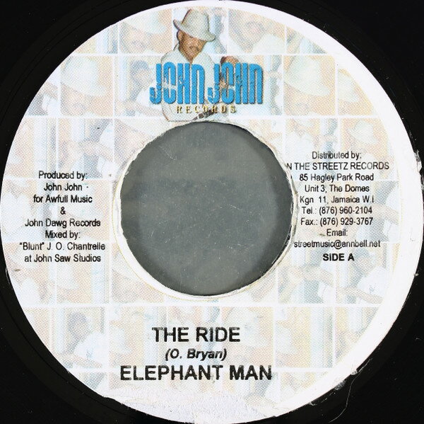 ・アーティスト Elephant Man ・タイトル The Ride ・レーベル・型番 John John Records NONE ・フォーマット 7インチレコード ・コンディション(盤) 良い (VG+) ・コンディション(ジャケット...