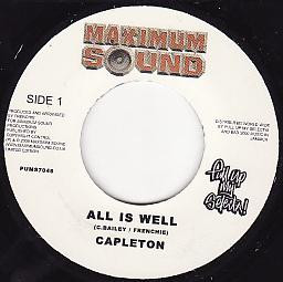 ・アーティスト Capleton ・タイトル All Is Well ・レーベル・型番 Maximum Sound PUMS7046 ・フォーマット 7インチレコード ・コンディション(盤) 良い (VG+) ・コンディション(ジャケット)...