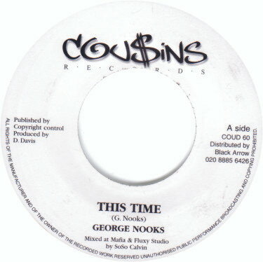 ・アーティスト George Nooks ・タイトル This Time ・レーベル・型番 Cou$ins Records COUD60 ・フォーマット 7インチレコード ・コンディション(盤) 良い (VG+) ・コンディション(ジャケッ...