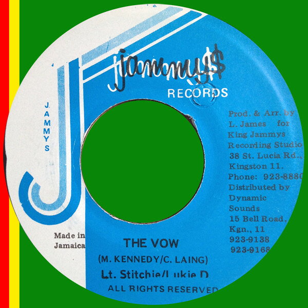 ・アーティスト Lieutenant Stitchie / Lukie D ・タイトル The Vow ・レーベル・型番 Jammy's Records NONE ・フォーマット 7インチレコード ・コンディション(盤) 良い (VG+) ...