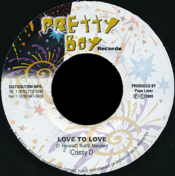 ・アーティスト Crissy D ・タイトル Love To Love ・レーベル・型番 Pretty Boy Records (3) none ・フォーマット 7インチレコード ・コンディション(盤) 良い (VG+) ・コンディション(...