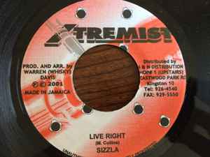 ・アーティスト Sizzla ・タイトル Live Right ・レーベル・型番 Xtremist NONE ・フォーマット 7インチレコード ・コンディション(盤) 良い (VG+) ・コンディション(ジャケット) ・コンディション(帯)...