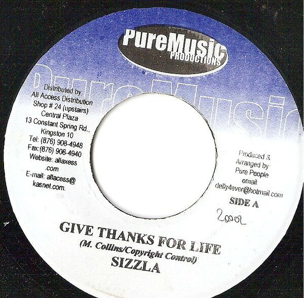 ・アーティスト Sizzla / Delly Ranks & Christopher ・タイトル Give Thanks For Life / Ready For Love ・レーベル・型番 Pure Music Productions N...