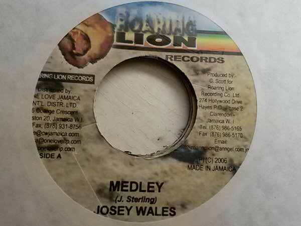・アーティスト Josey Wales / Zippa Ras ・タイトル Medley / Medley ・レーベル・型番 Roaring Lion Records NONE ・フォーマット 7インチレコード ・コンディション(盤) 良い...