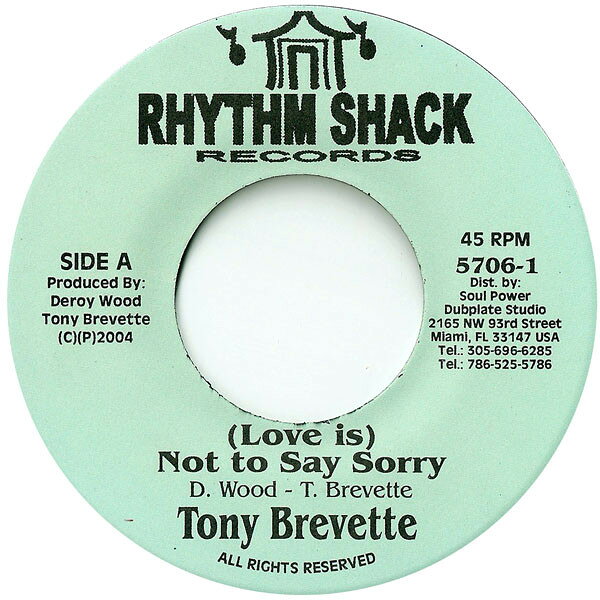 ・アーティスト Tony Brevett ・タイトル (Love Is) Not To Say Sorry ・レーベル・型番 Rhythm Shack Records NONE ・フォーマット 7インチレコード ・コンディション(盤) 良い...