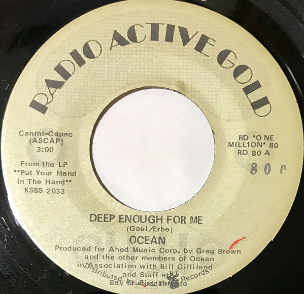 ・アーティスト Ocean ・タイトル Deep Enough For Me ・レーベル・型番 Radio Active Gold RD80 ・フォーマット 7インチレコード ・コンディション(盤) 良い (VG+) ・コンディション(ジャ...