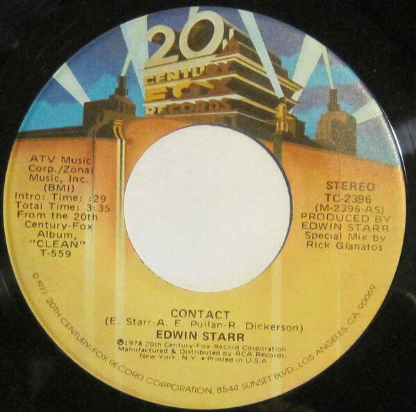 ・アーティスト Edwin Starr ・タイトル Contact / Don't Waste Your Time ・レーベル・型番 20th Century Fox Records TC2396 ・フォーマット 7インチレコード ・コンデ...