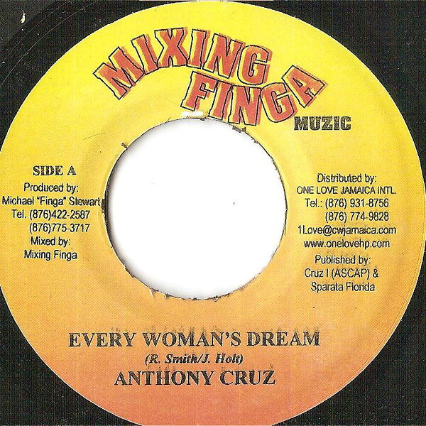 ・アーティスト Anthony Cruz ・タイトル Every Woman's Dream ・レーベル・型番 Mixing Finga Muzic NONE ・フォーマット 7インチレコード ・コンディション(盤) 良い (VG+) ・コ...