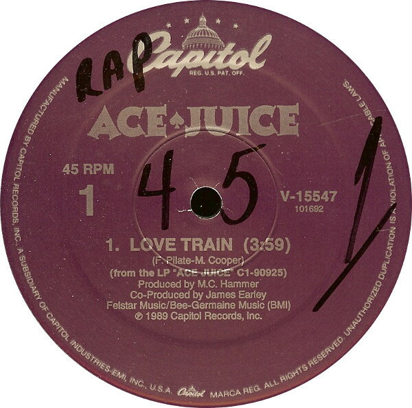 ・アーティスト Ace Juice ・タイトル Love Train ・レーベル・型番 Capitol Records V15547 ・フォーマット 12インチレコード ・コンディション(盤) 良い (VG+) ・コンディション(ジャケット...