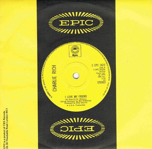 ・アーティスト Charlie Rich ・タイトル I Love My Friend / Why, Oh Why ・レーベル・型番 Epic SEPC2623 ・フォーマット 7インチレコード ・コンディション(盤) 良い (VG+) ・...