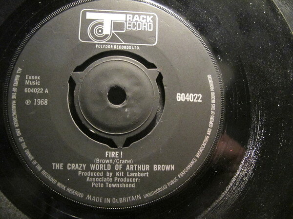 ・アーティスト Crazy World Of Arthur Brown ・タイトル Fire ! ・レーベル・型番 Track Record 604022 ・フォーマット 7インチレコード ・コンディション(盤) 良い (VG+) ・コンデ...