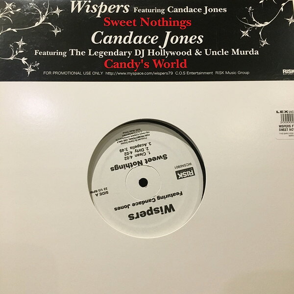 ・アーティスト Wispers, Candace Jones ・タイトル Sweet Nothings ・レーベル・型番 Risk Records WCSN0901PROMO ・フォーマット 12インチレコード ・コンディション(盤) 良い...