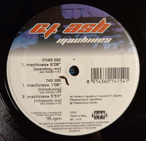 ・アーティスト CJ Ash ・タイトル Machines ・レーベル・型番 DFC DFC1415 ・フォーマット 12インチレコード ・コンディション(盤) 良い (VG+) ・コンディション(ジャケット) 良い (VG+) ・コンディ...