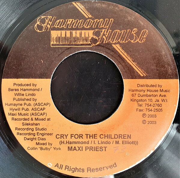 ・アーティスト Maxi Priest ・タイトル Cry For The Children ・レーベル・型番 Harmony House NONE ・フォーマット 7インチレコード ・コンディション(盤) 良い (VG+) ・コンディショ...