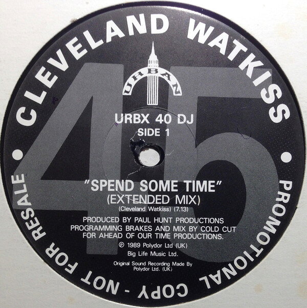 ・アーティスト Cleveland Watkiss ・タイトル Spend Some Time ・レーベル・型番 Urban (2) URBX40DJ ・フォーマット 12インチレコード ・コンディション(盤) 非常に良い(EX) ・コンデ...