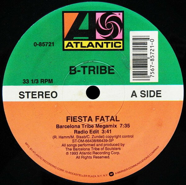 ・アーティスト B-Tribe ・タイトル ? Fiesta Fatal ! ・レーベル・型番 Atlantic 085721 ・フォーマット 12インチレコード ・コンディション(盤) 非常に良い(EX) ・コンディション(ジャケット) ...