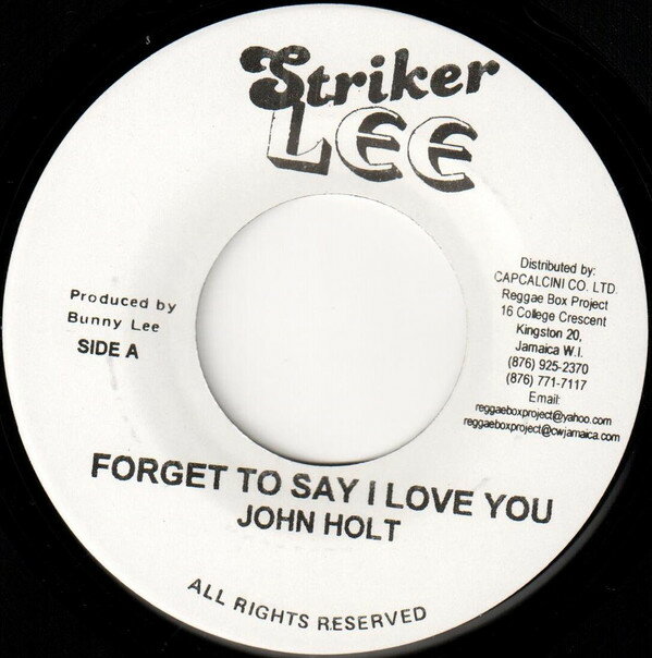 ・アーティスト John Holt / Jah Stitch ・タイトル Forget To Say I Love You / Natty Dread Everywhere ・レーベル・型番 Striker Lee NONE ・フォーマット...