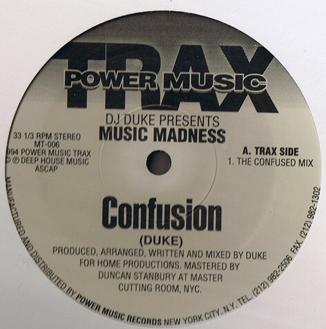 ・アーティスト Dj Duke, Music Madness ・タイトル Confusion ・レーベル・型番 POWER MUSIC TRAX MT006 ・フォーマット 12インチレコード ・コンディション(盤) 非常に良い(EX) ・...
