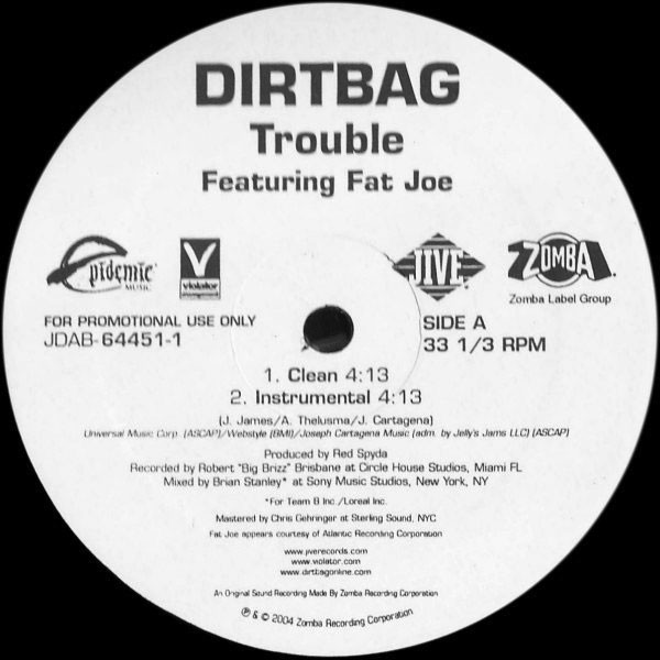 ・アーティスト Dirtbag ・タイトル Trouble ・レーベル・型番 Violator Records JDAB644511 ・フォーマット 12インチレコード ・コンディション(盤) 非常に良い(EX) ・コンディション(ジャケッ...