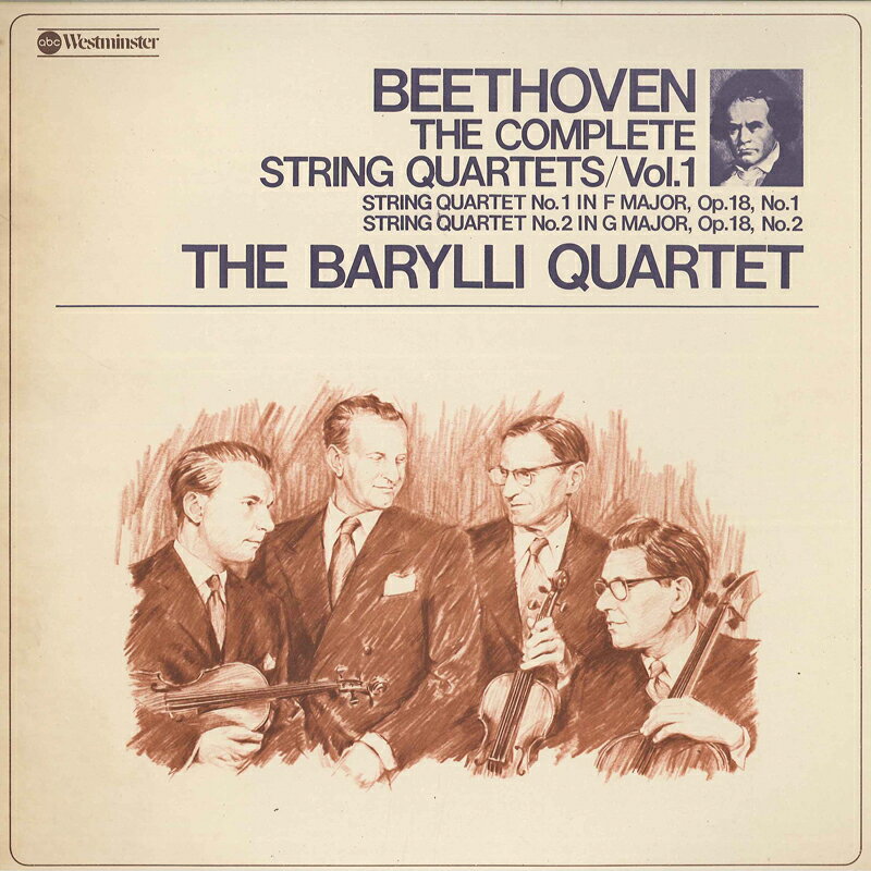 ・アーティスト Barylli QUARTET ・タイトル Beethoven : The Complete String Quartets Vol.1 ・レーベル・型番 WESTMINSTER OW8001AW ・フォーマット LPレコー...