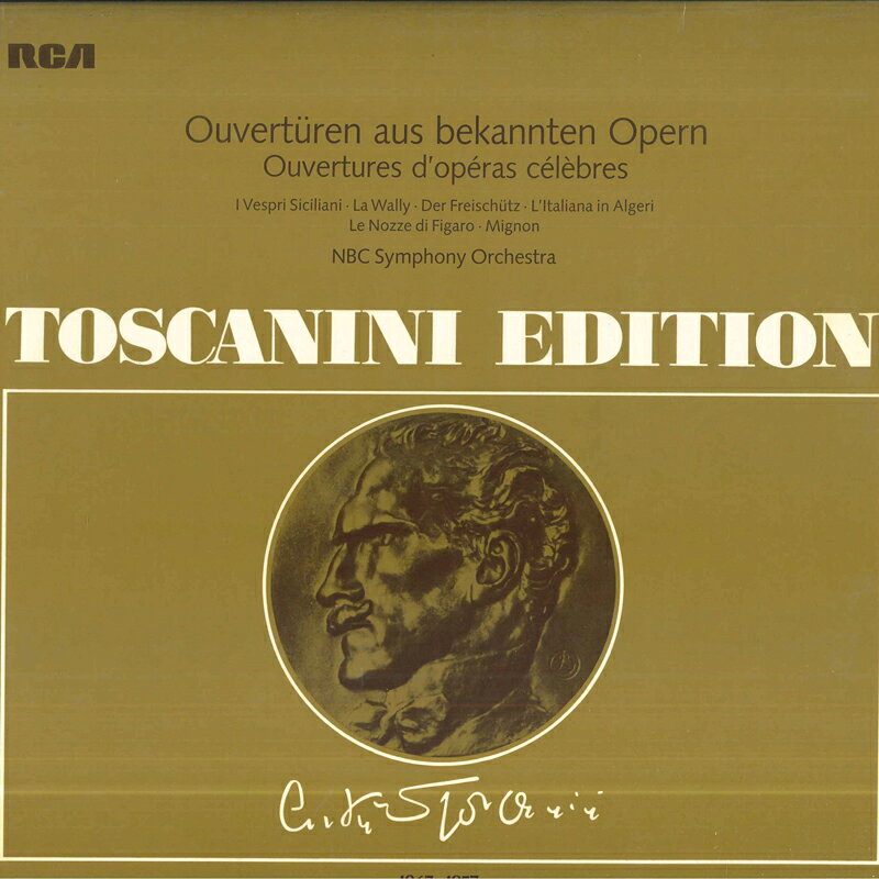 ・アーティスト Arturo Toscanini, Nbc Symphony Orchestra ・タイトル Overtures From Famous Operas, Vol. 1 ・レーベル・型番 RCA AT116 ・フォーマット L...